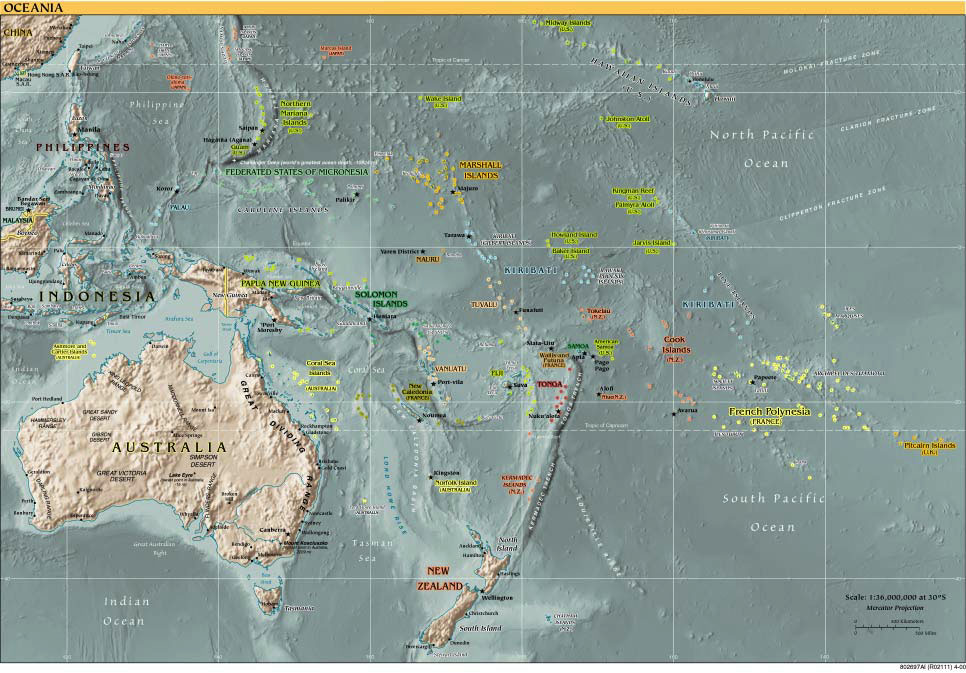 3D World Map - Oceania